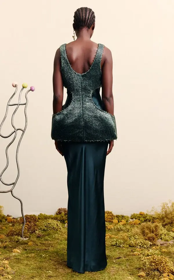 ALEMAIS Rosalia Beaded Silk Gown