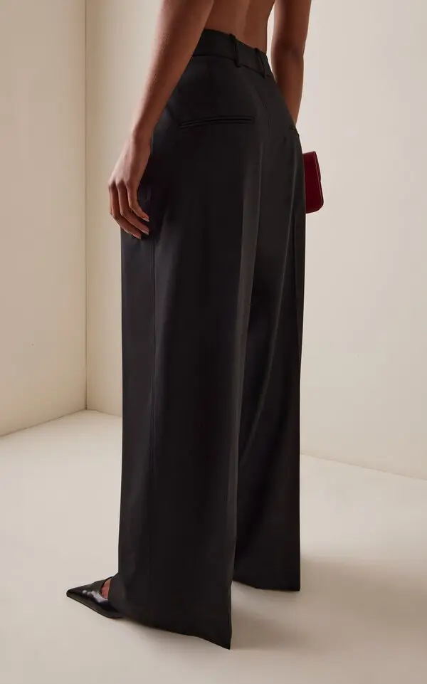 KALLMEYER Fatima Wide Leg Wool Suiting Trousers