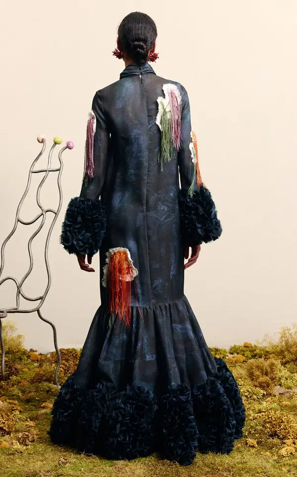 ALEMAIS Sophie Ruffled Silk Gown