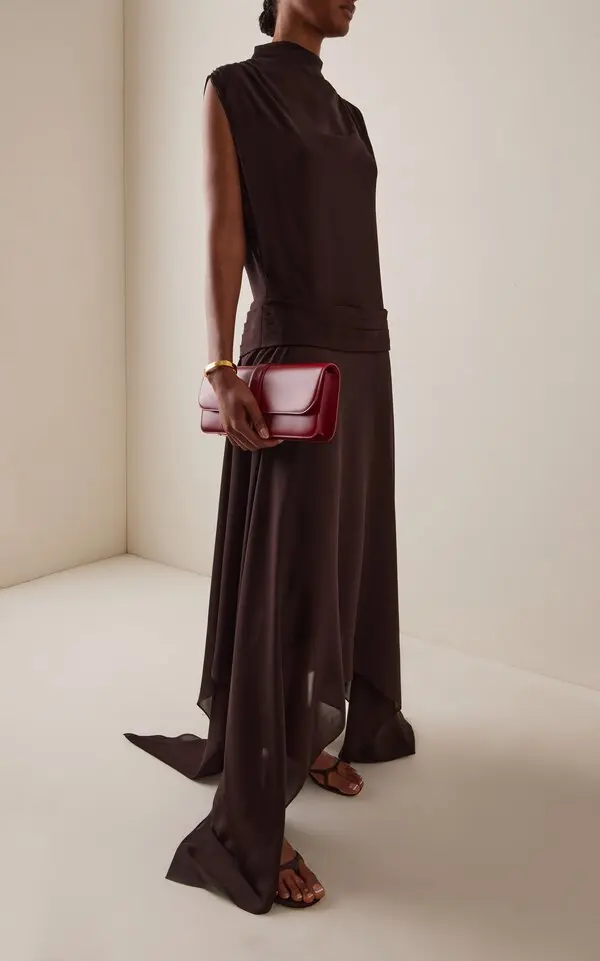 KALLMEYER Paulene Cummerbund Double Georgette Maxi Dress