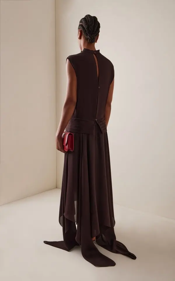 KALLMEYER Paulene Cummerbund Double Georgette Maxi Dress
