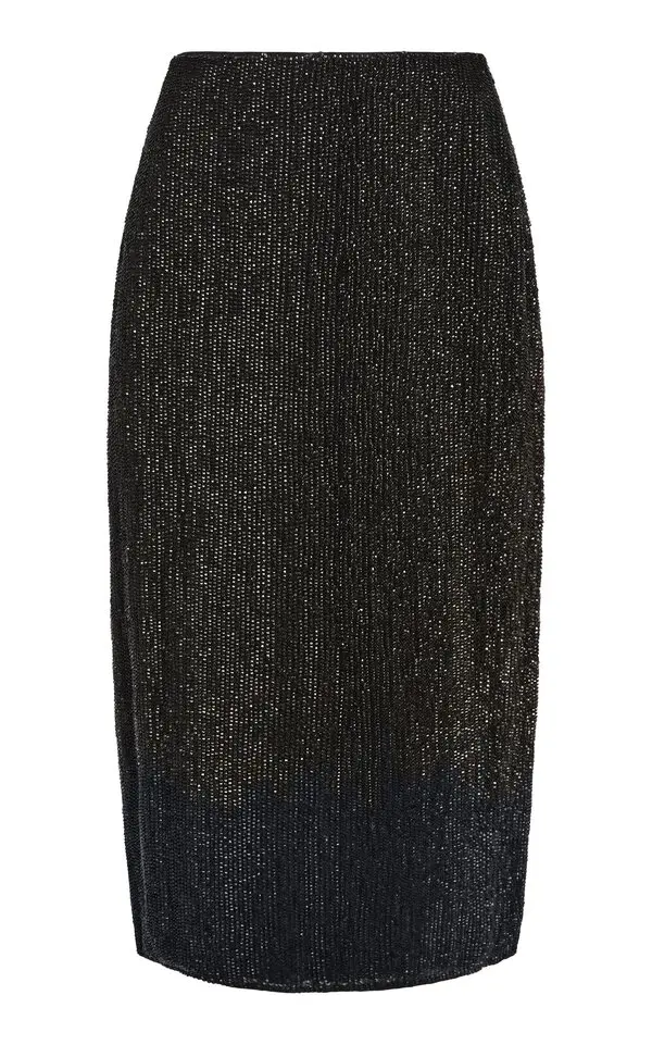 KALLMEYER Emilee Prism Sequined Pencil Maxi Skirt