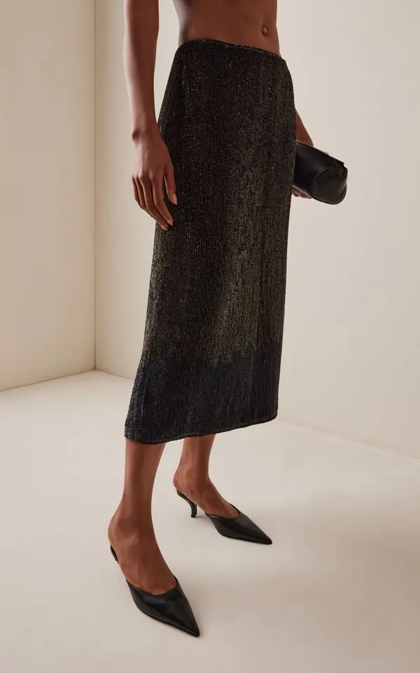 KALLMEYER Emilee Prism Sequined Pencil Maxi Skirt