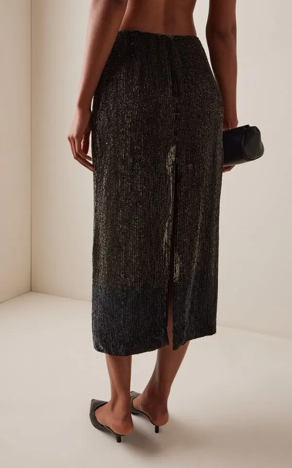 KALLMEYER Emilee Prism Sequined Pencil Maxi Skirt