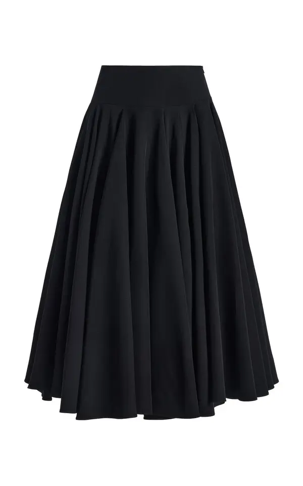 KALLMEYER Tatiana Flare Twill Maxi Skirt