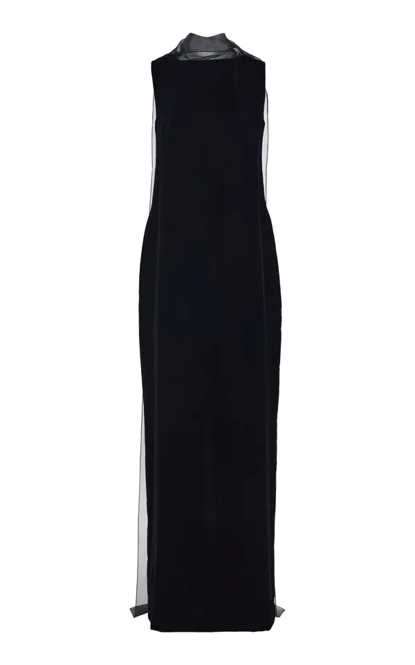 KALLMEYER Griei Scarf Velvet Maxi Dress