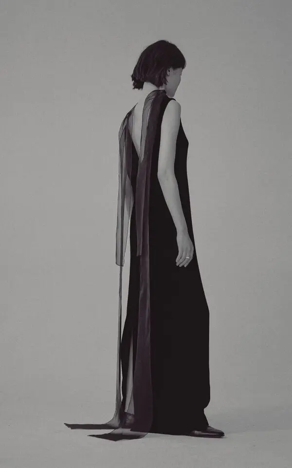 KALLMEYER Griei Scarf Velvet Maxi Dress