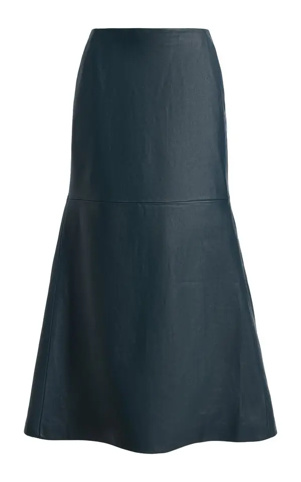 KALLMEYER Rhia Leather Maxi Skirt - Navy
