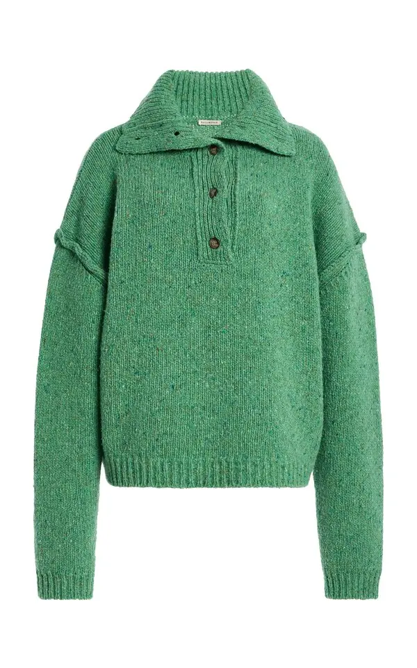 KALLMEYER Everett Funnelneck Donegal Wool Sweater