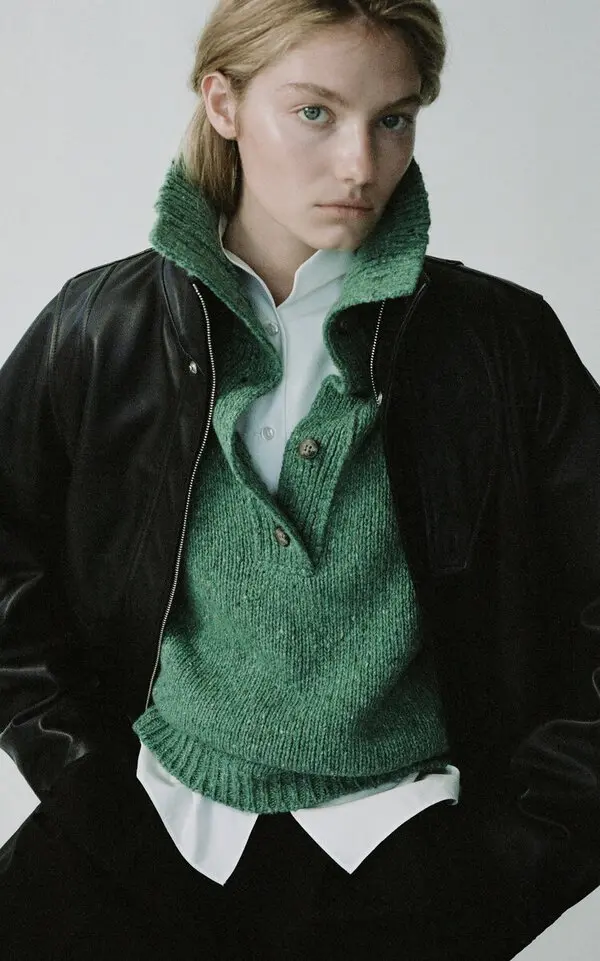 KALLMEYER Everett Funnelneck Donegal Wool Sweater