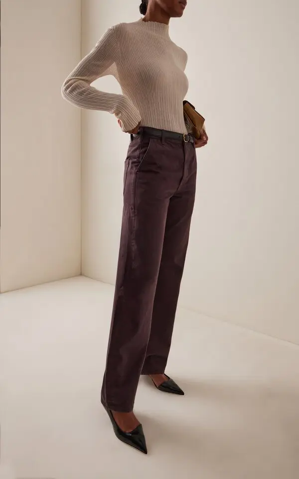 KALLMEYER Column Cotton-denim Straight Leg Pants