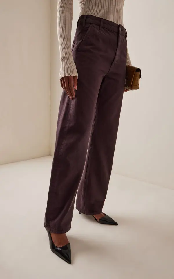 KALLMEYER Column Cotton-denim Straight Leg Pants