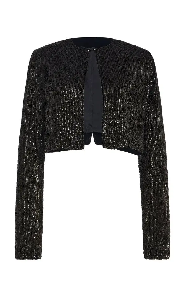KALLMEYER Elara Prism Sequined Cropped Jacket