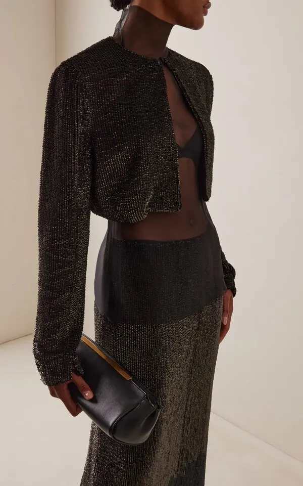 KALLMEYER Elara Prism Sequined Cropped Jacket