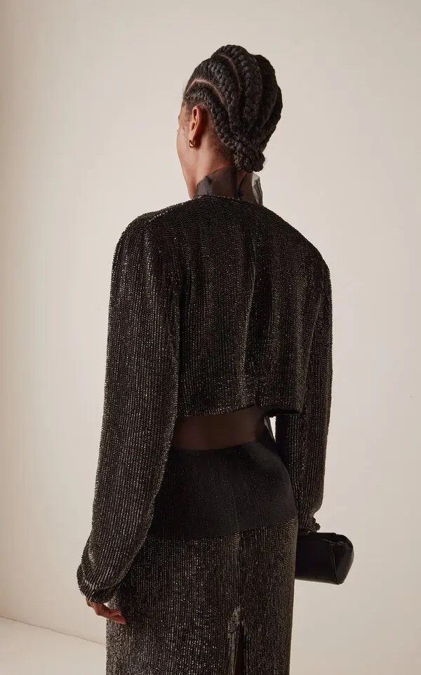 KALLMEYER Elara Prism Sequined Cropped Jacket