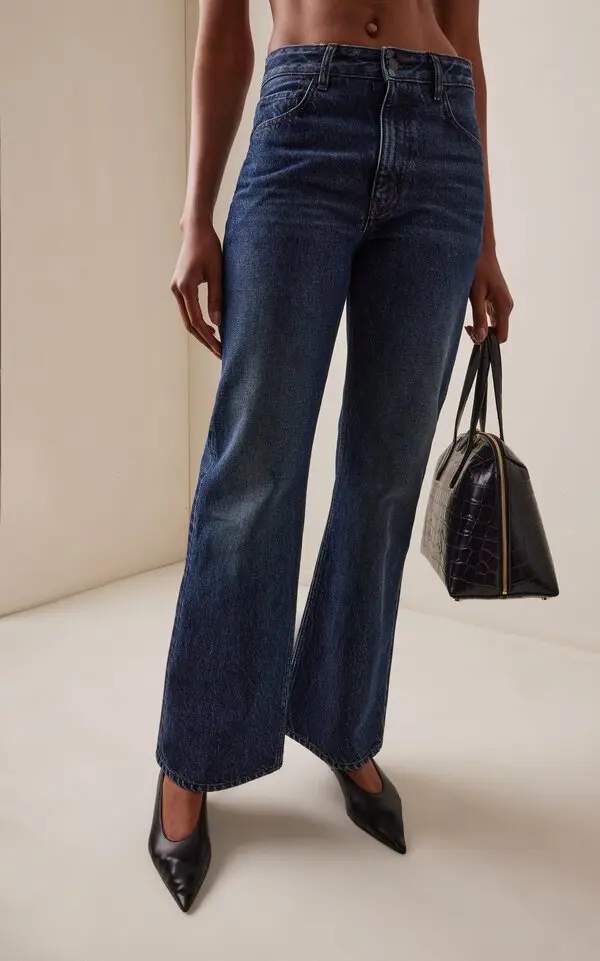 KALLMEYER Haley Flared Cotton Denim Pants