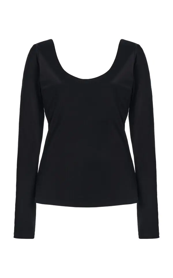 KALLMEYER Riva Liquid Jersey Long Sleeve Top - Black