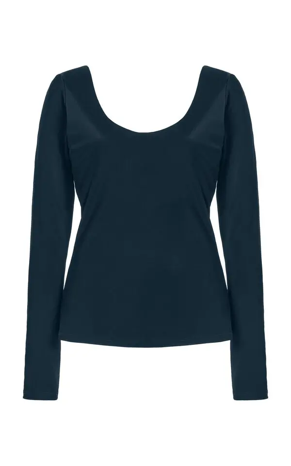 KALLMEYER Riva Liquid Jersey Long Sleeve Top - Blue