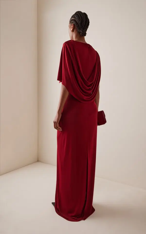 KALLMEYER Exclusive Giselle Draped Maxi Dress - Red