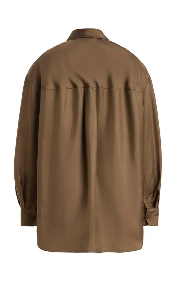 KALLMEYER Dani Silk Twill Button Down Top