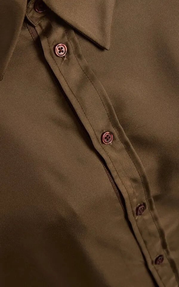 KALLMEYER Dani Silk Twill Button Down Top