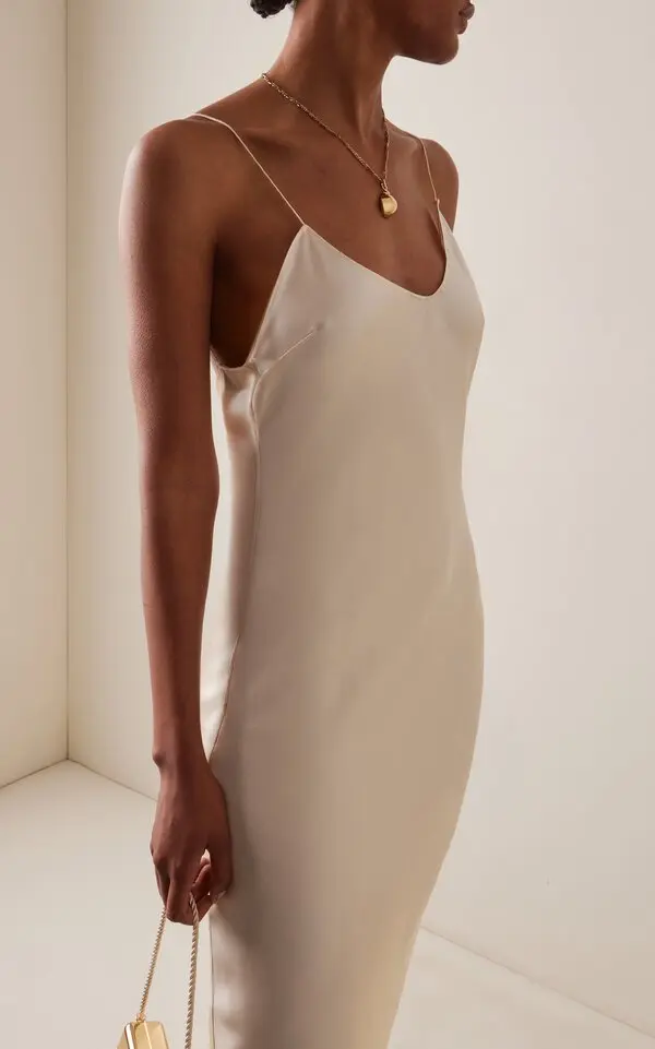 KALLMEYER Lillian Bias Silk Charmeuse Maxi Dress