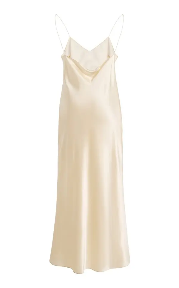 KALLMEYER Lillian Bias Silk Charmeuse Maxi Dress