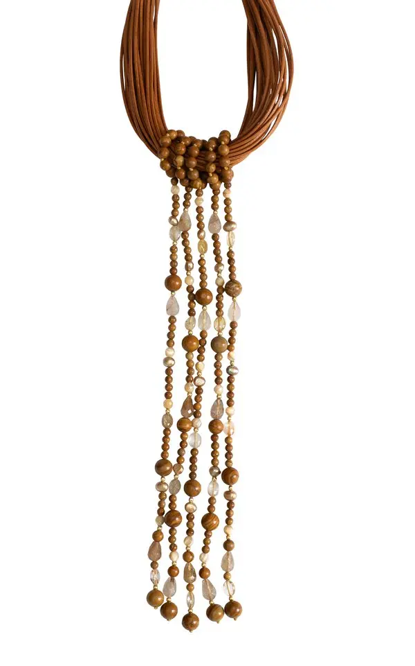 Le Sundial Ochre Cascade Necklace