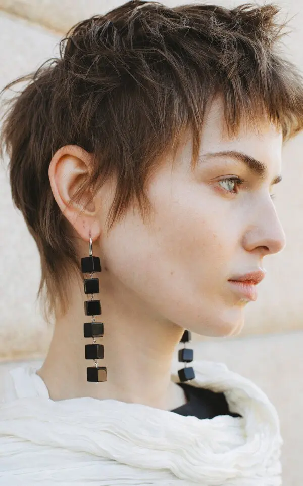 Le Sundial Tina Onyx Earrings