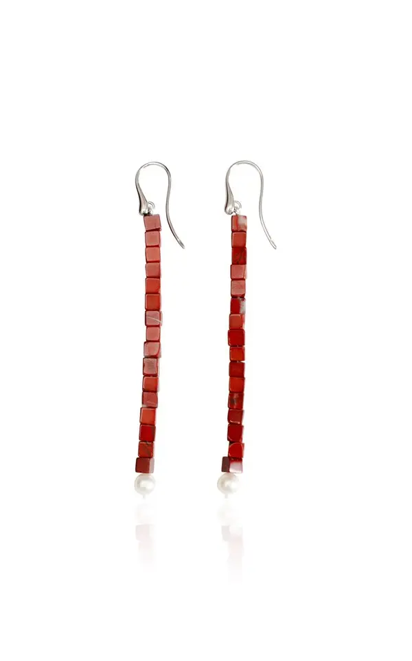 Le Sundial Ines Jasper Earrings - Red