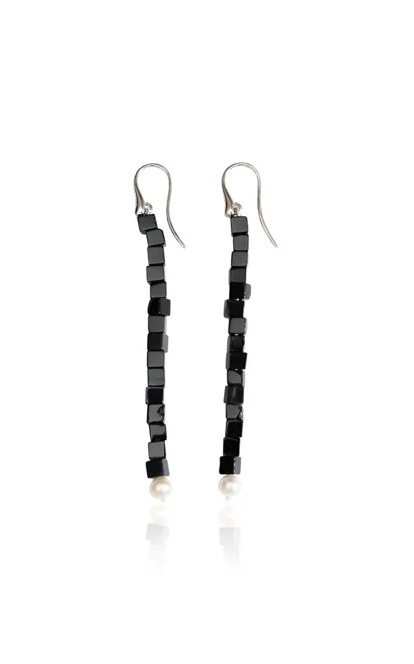 Le Sundial Ines Onyx Earrings - Black