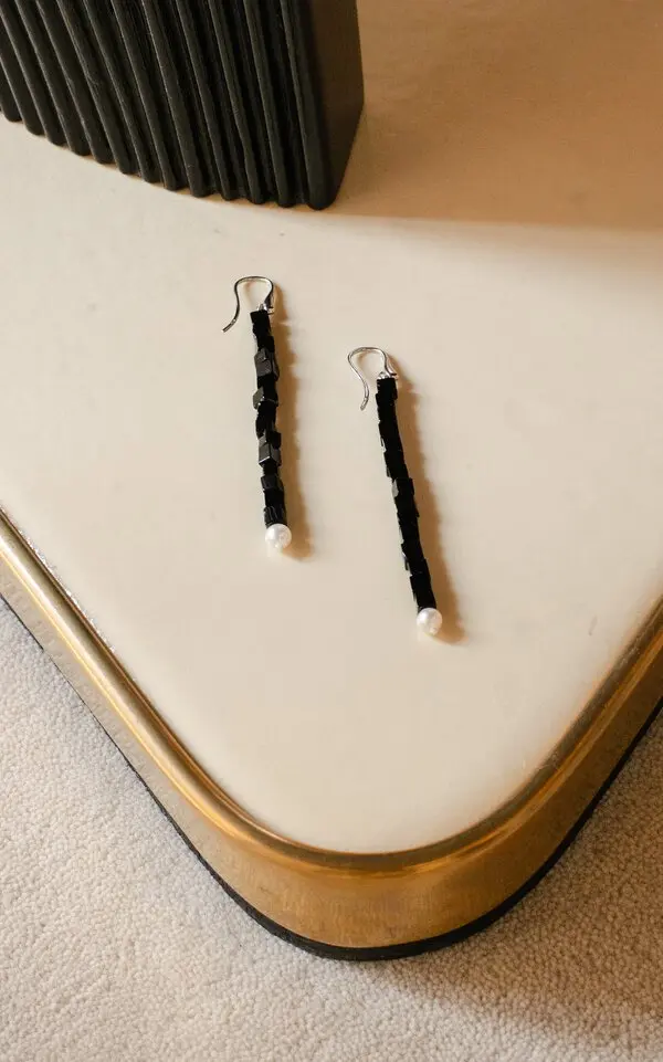 Le Sundial Ines Onyx Earrings