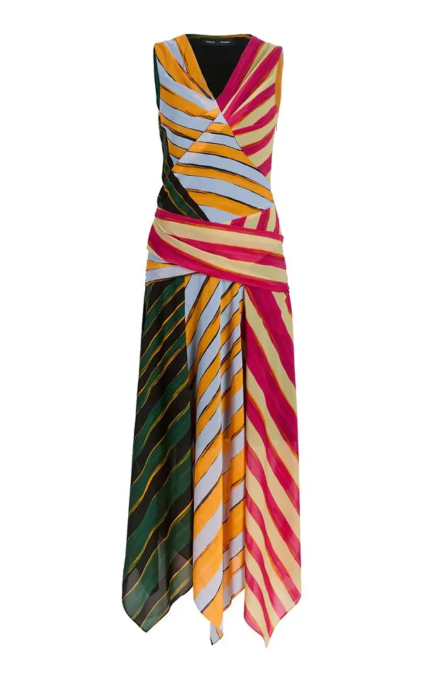 Proenza Schouler Judd Printed Silk-blend Dress