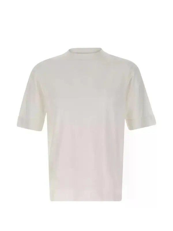 FILIPPO DE LAURENTIIS Mock-neck Cotton T-shirt