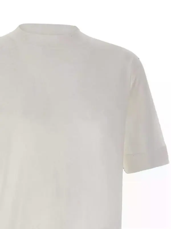 FILIPPO DE LAURENTIIS Mock-neck Cotton T-shirt