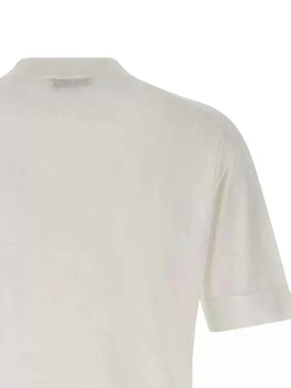 FILIPPO DE LAURENTIIS Mock-neck Cotton T-shirt