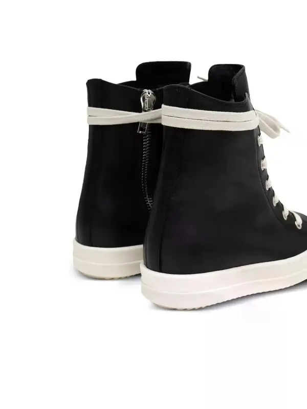 Rick Owens Tower Leather High-top Sneakers - Black