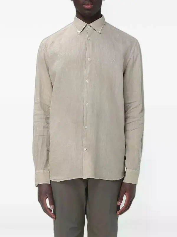 BROOKSFIELD Embroidered-logo Button-down Shirt