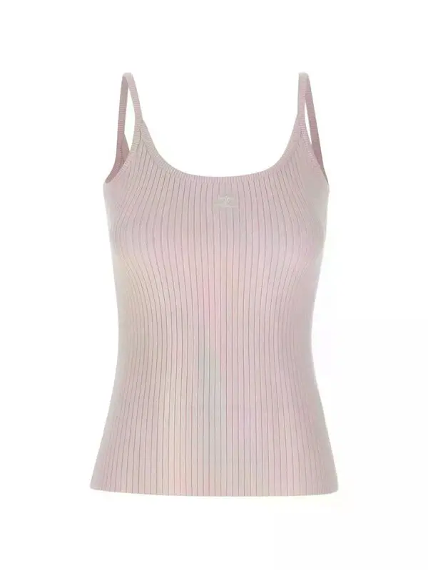 COURREGES Re-edition Ribbed-knit Top - Pink
