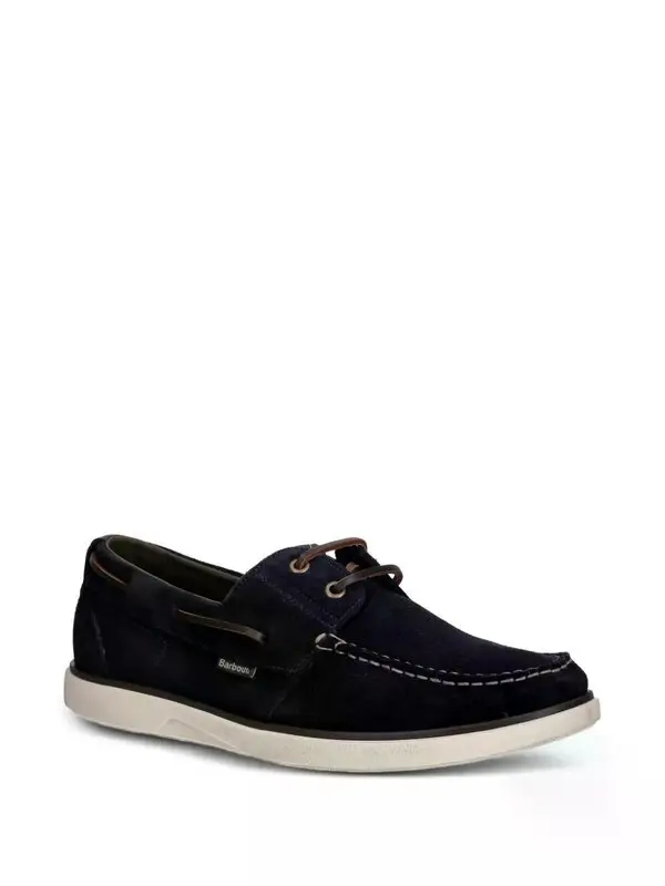 Barbour Rothley Suede Boat Shoes - Blue