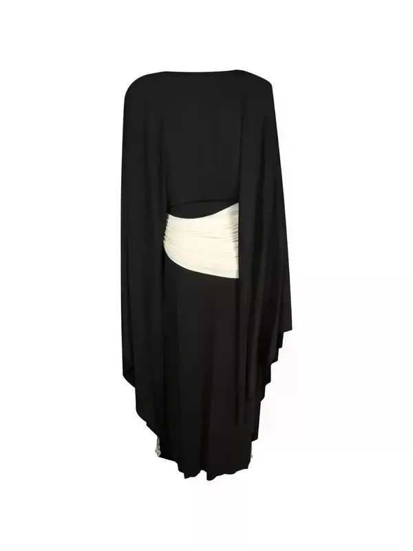 Amen Embellished Midi Dress With Cape Sleeves