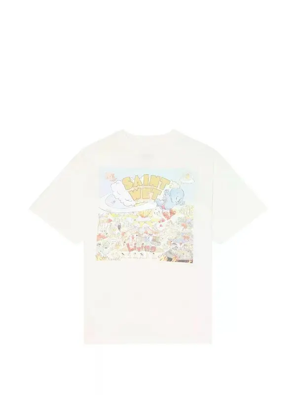LE MONT SAINT MICHEL Graphic-print T-shirt - Neutrals