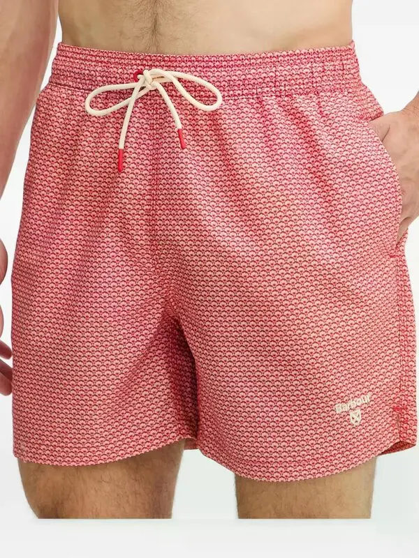 Barbour Geometric-print Drawstring Swim Shorts