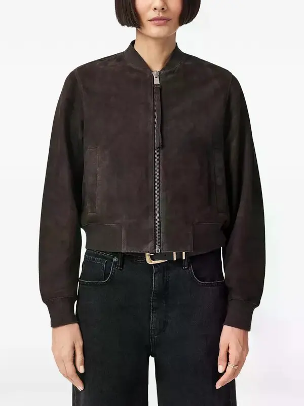 ALLSAINTS Orten Suede Bomber Jacket