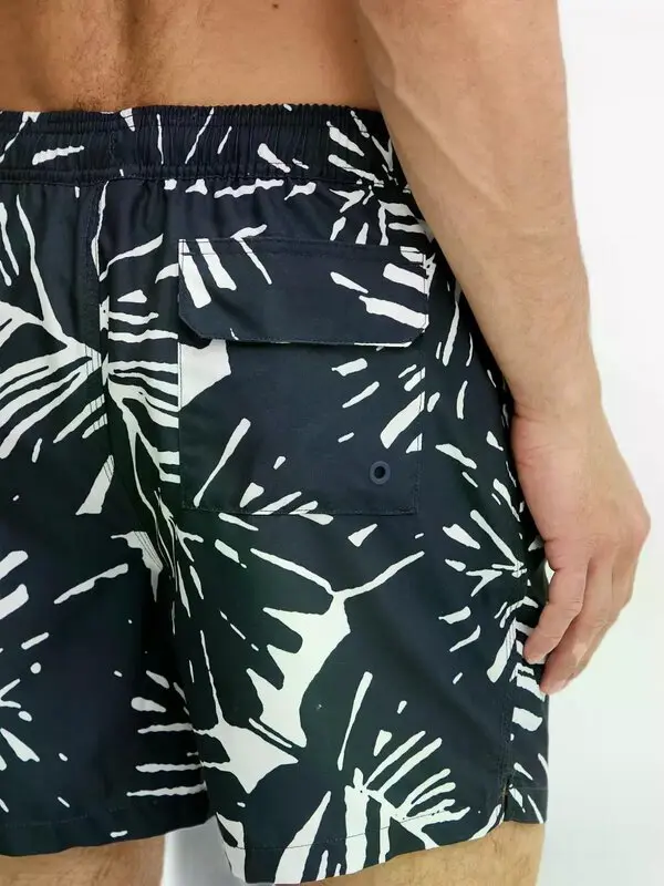 Barbour Edenwood Palm-print Drawstring Swim Shorts