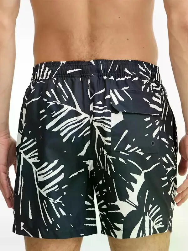 Barbour Edenwood Palm-print Drawstring Swim Shorts