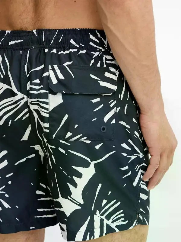 Barbour Edenwood Palm-print Drawstring Swim Shorts