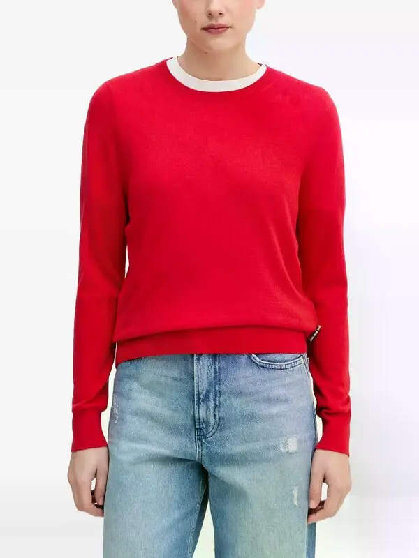 Barbour Oakley Crew Neck Sweater - Red
