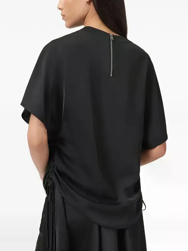 ALLSAINTS Leslie Ruched Cowl Neck Top
