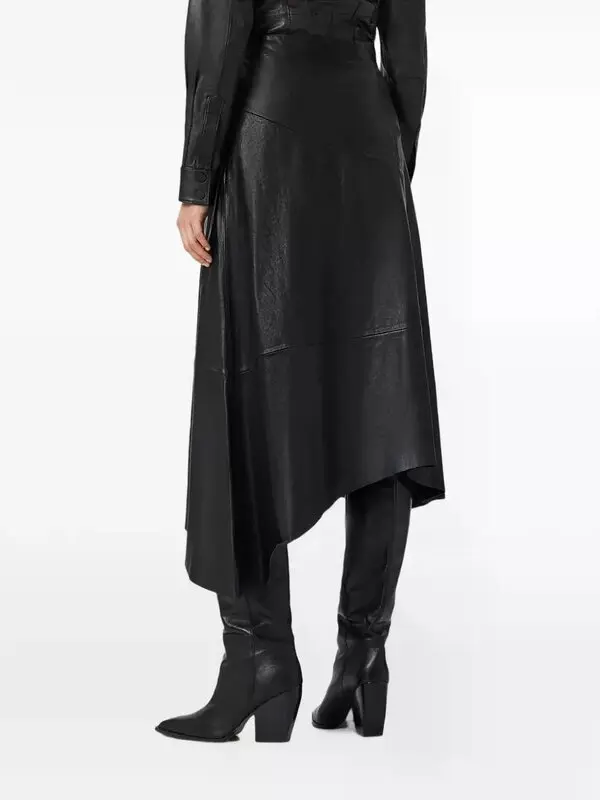 ALLSAINTS Asymmetric Panelled Midi Skirt